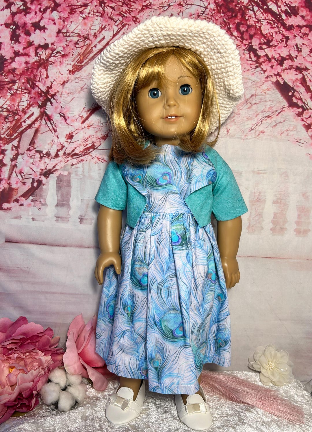 Liberty Print Doll Outfit: Handmade Clothes for 18" American Girl Dolls ...