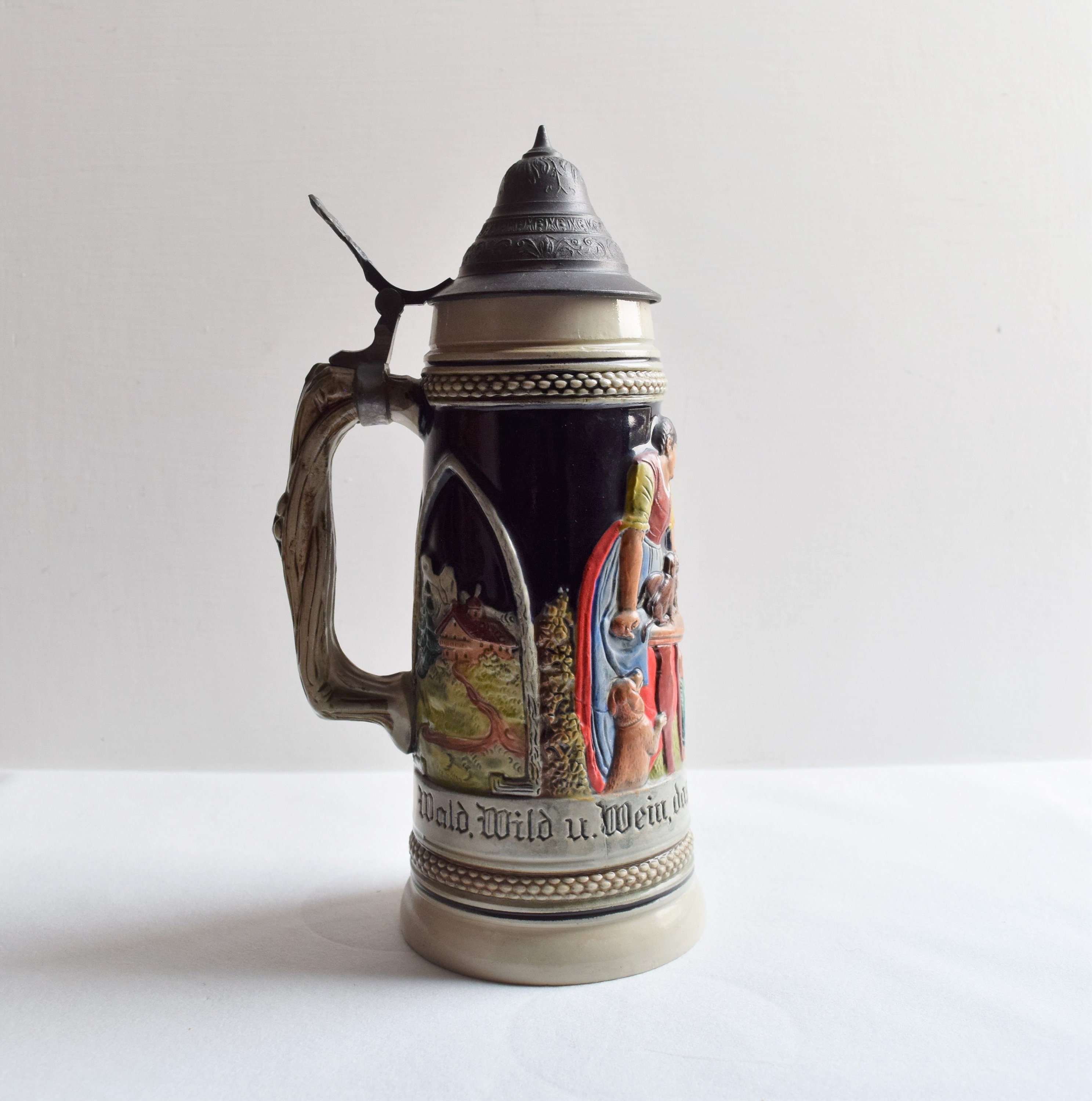 Large German Beer Stein 11-1/4 Tall Ceramic Mugs Tankard - Etsy