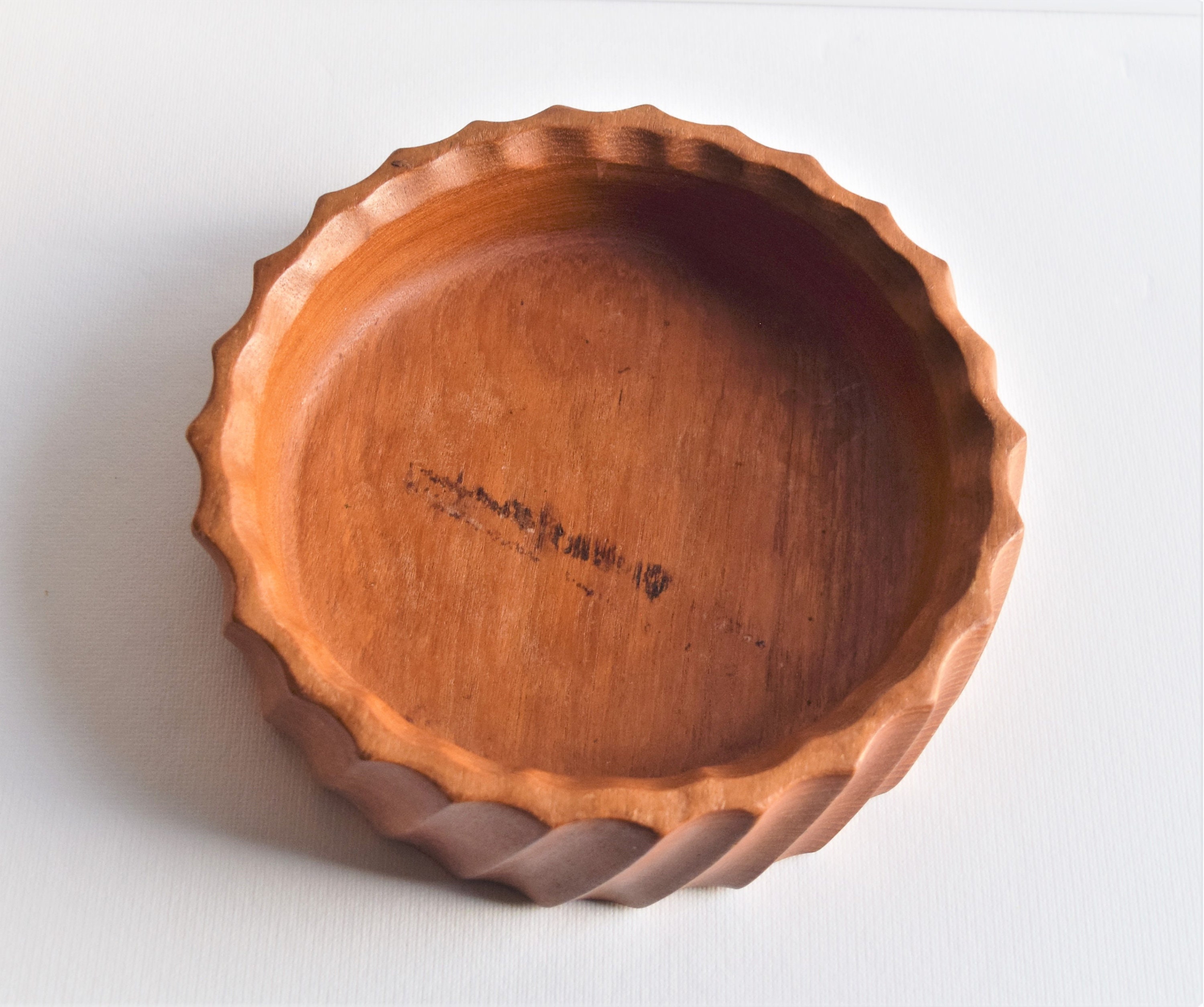 Hand Made Wooden Key Tray Coin Bowl Candy Trinket Dish - Etsy