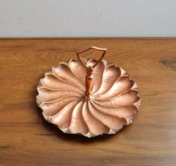 Vintage Gregorian Copper Serving Tray with Handle Dining & Serving Home ...