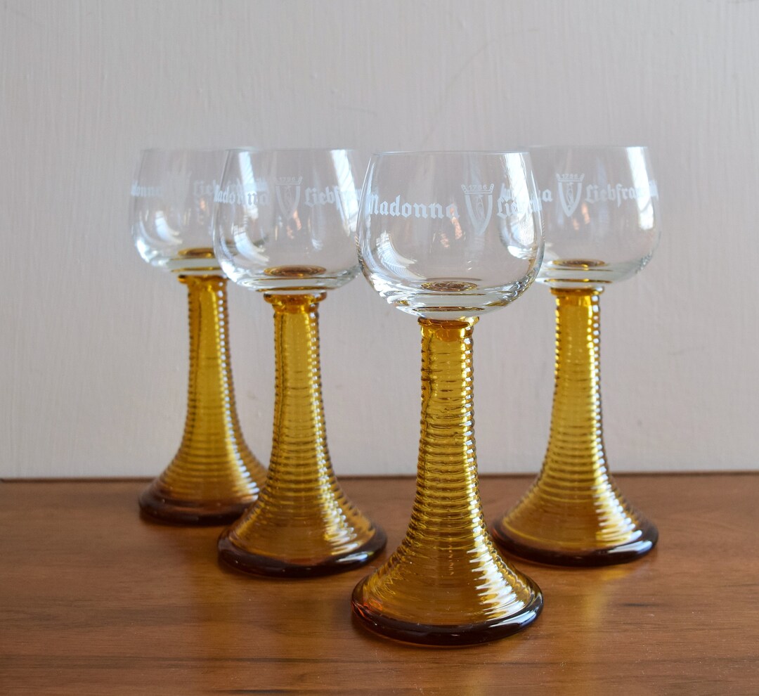 Rare Set of 4 German-made Madonna Liebfraumilch Goblets - Etsy