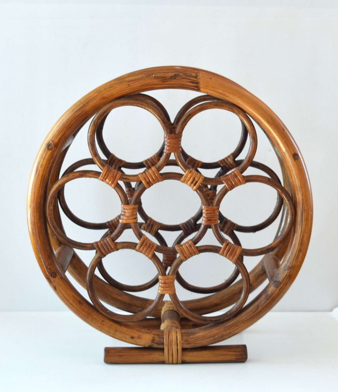 Rattan Wicker Wine Bottle Rack Bottles Holder - Etsy