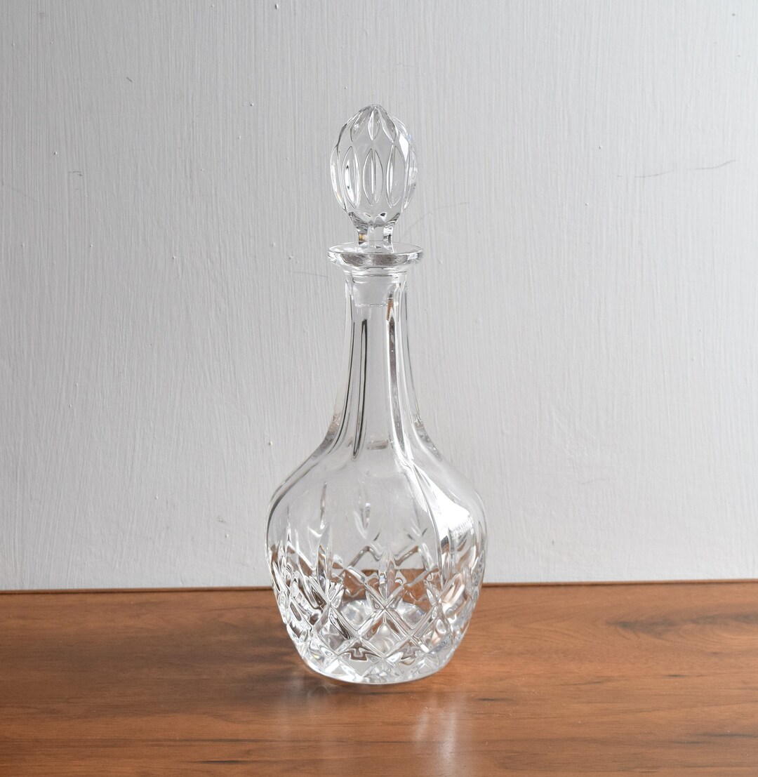 Glass Diamond Pattern Liquor Decanter With Heavy Stopper/novelty Glass ...