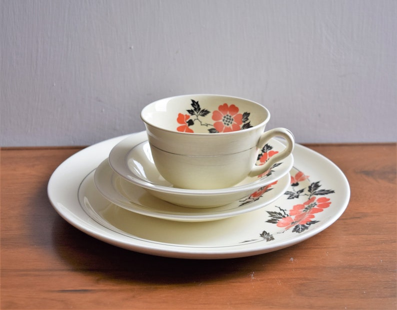 Hall China Red Poppy Dinnerware Set of 8 Pieces - Etsy