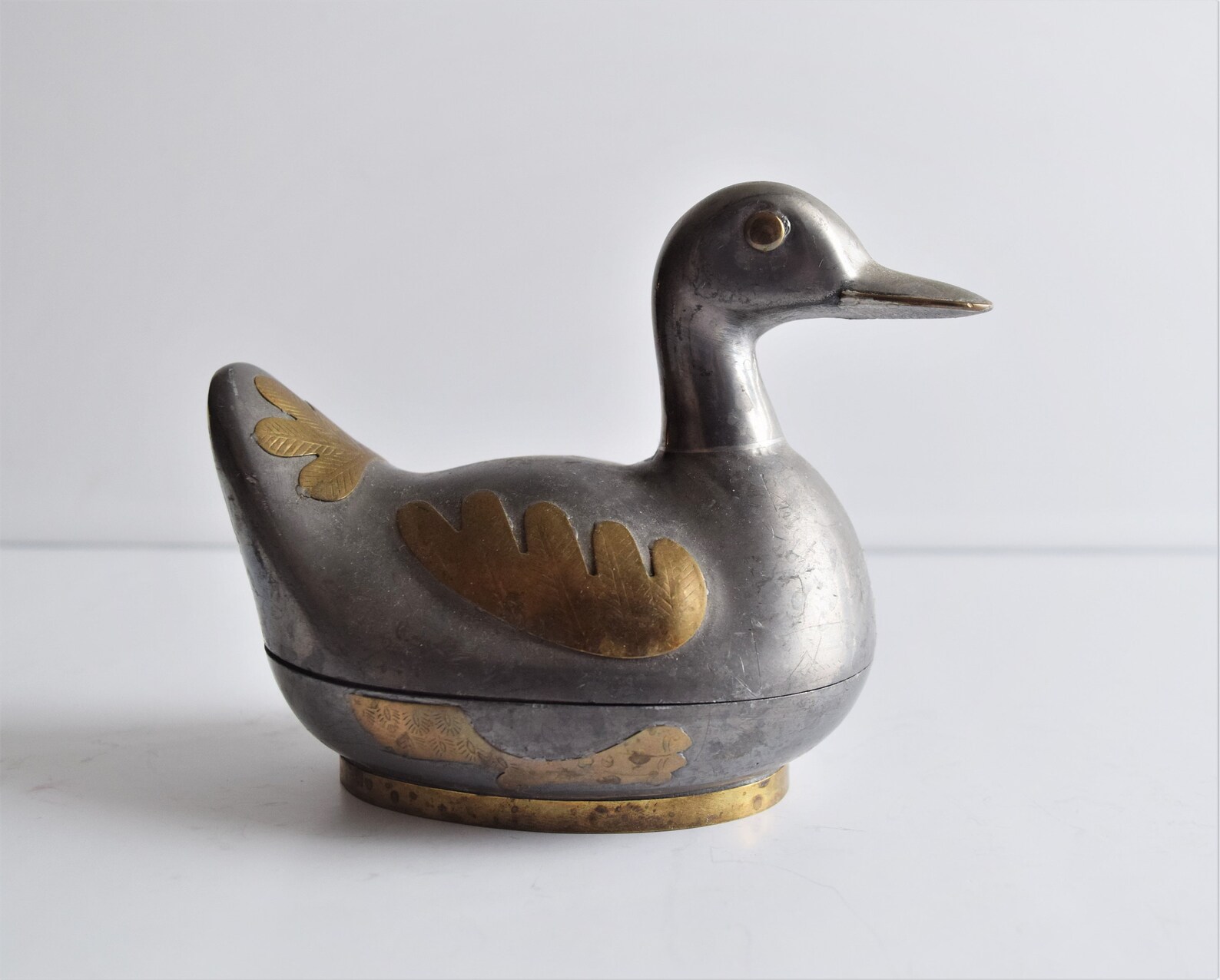 Solid Pewter and Brass Duck Trinkets Set of 2 - Etsy