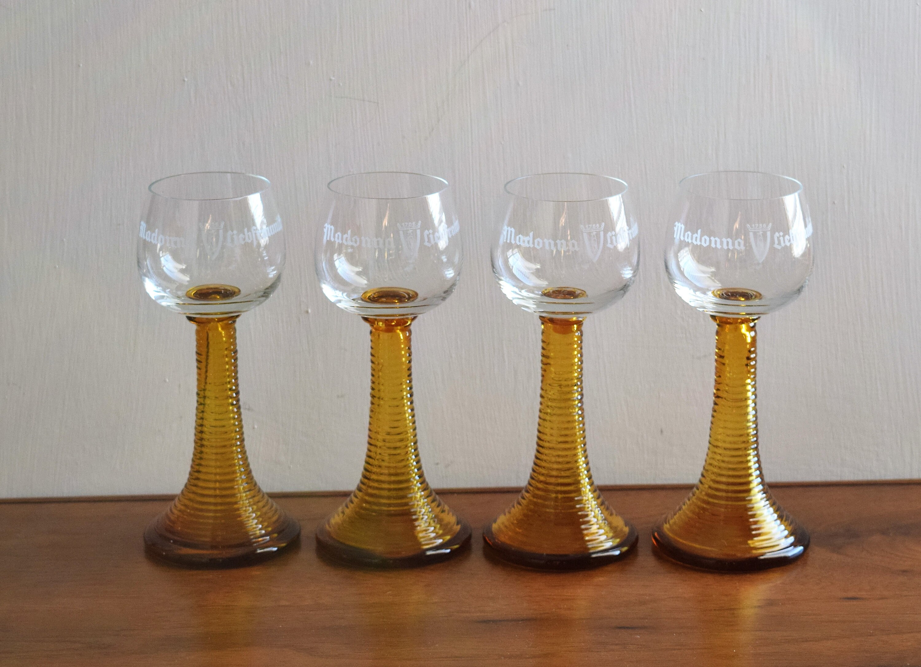 Rare Set of 4 German-made Madonna Liebfraumilch Goblets - Etsy