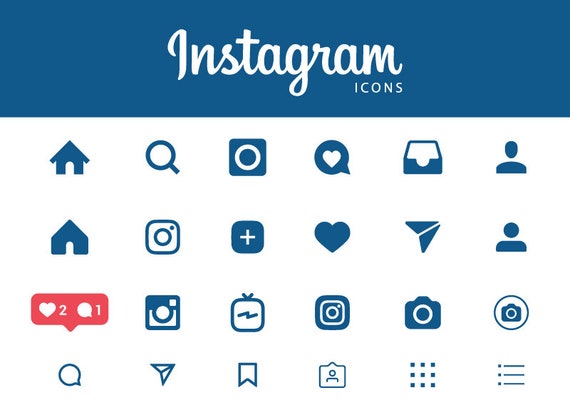 Instagram Icon Bundle .ai FILE - Etsy
