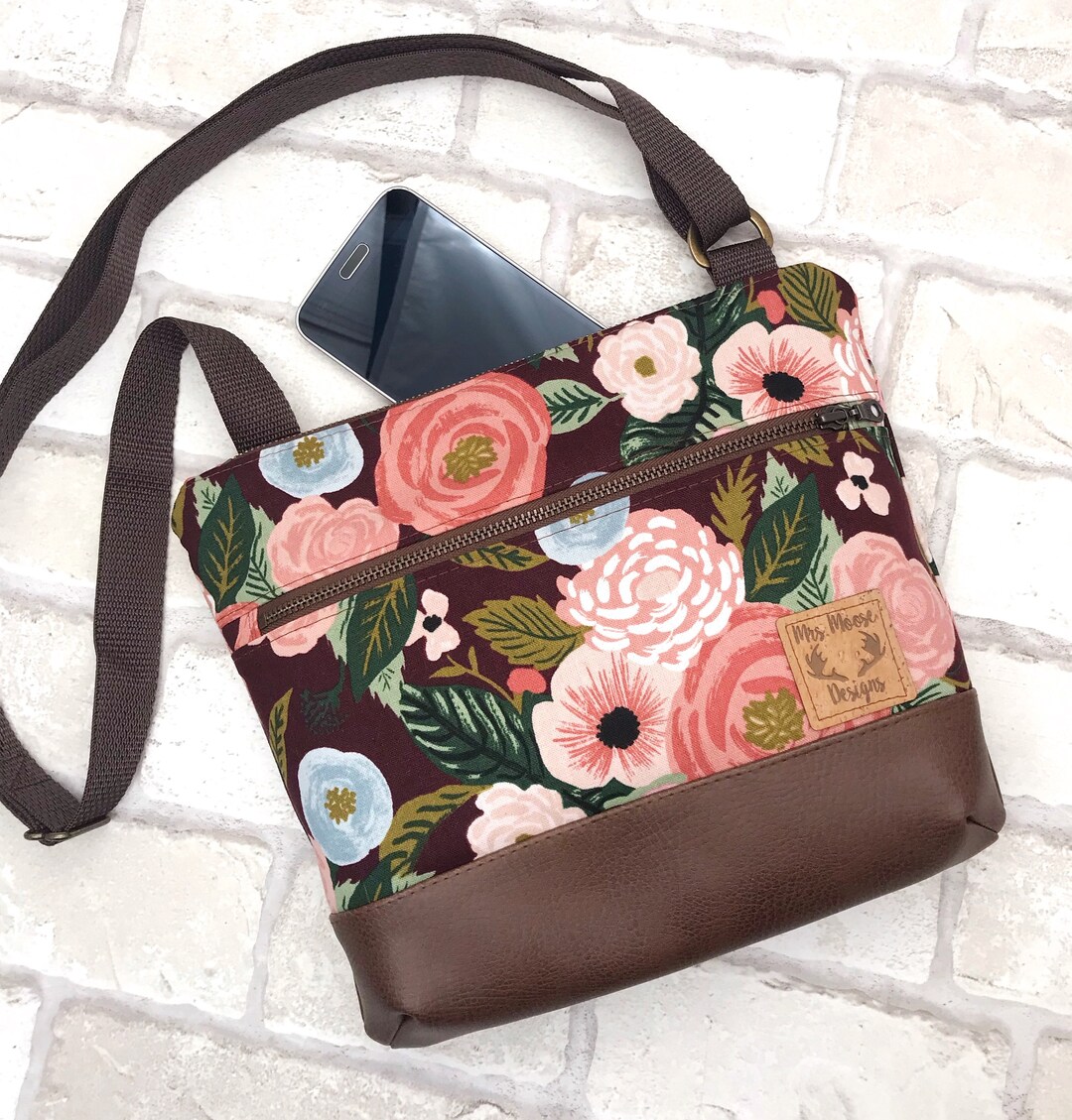 Floral Linen Crossbody, Rifle Paper Co Purse, Flower Purse, Gift for ...