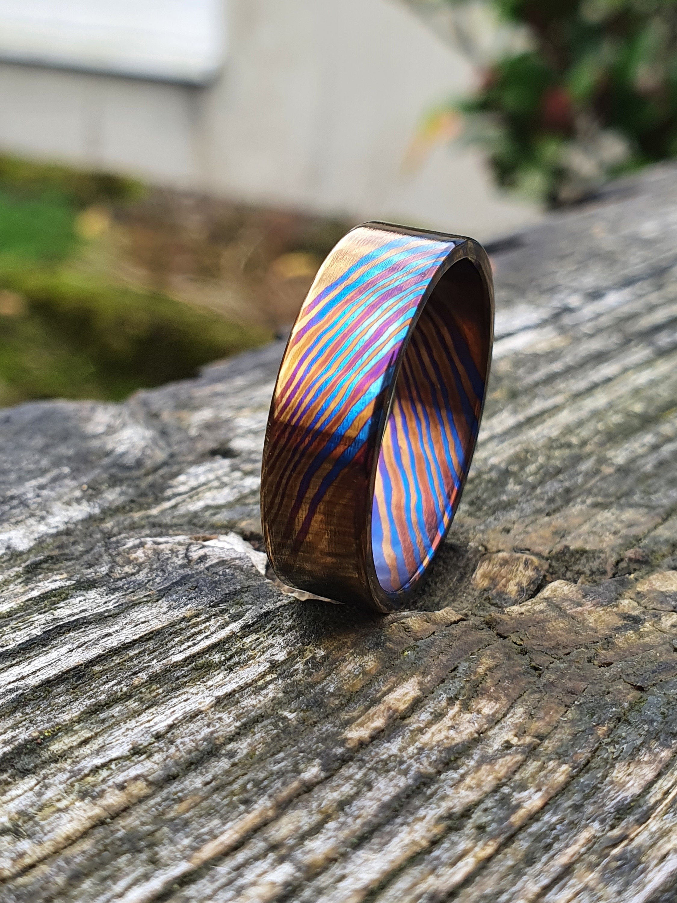 Timascus Ring Mens Wedding Ring Mens Ring Titanium | Etsy