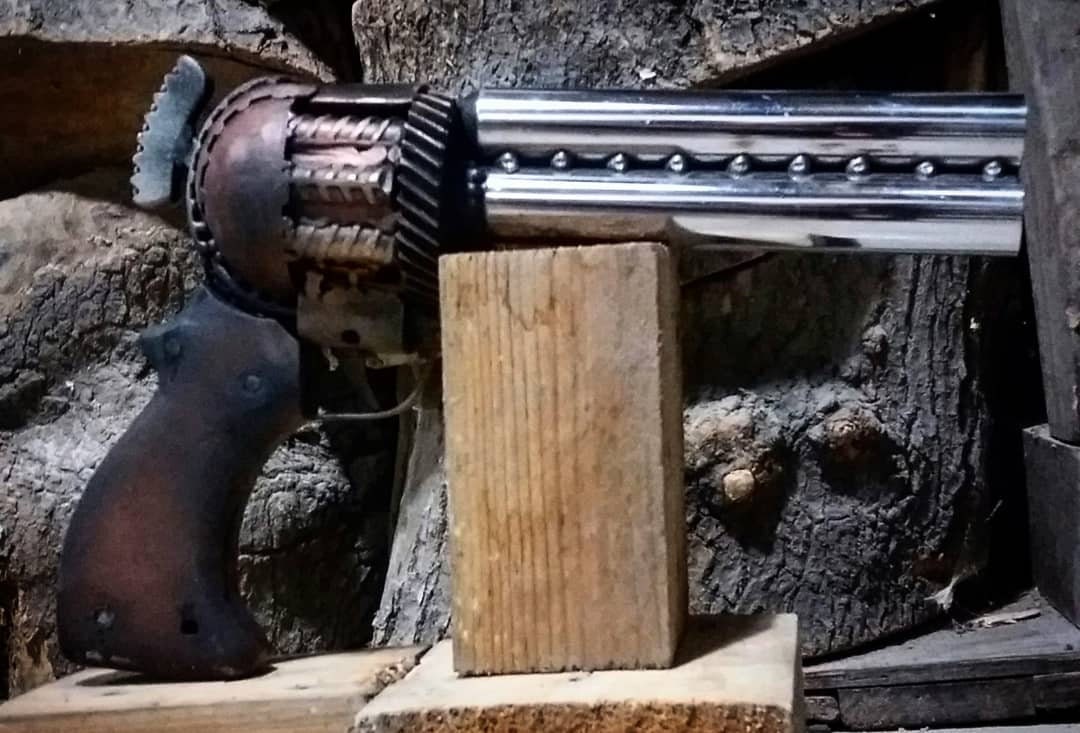 Metal Souvenir. Revolver. A Brutal Gift. Restaurant Decor. Home Decor ...