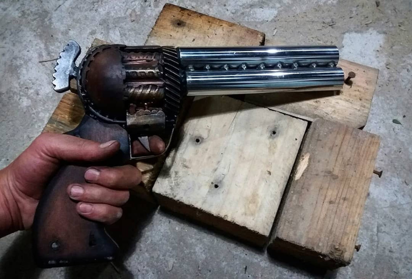 Metal Souvenir. Revolver. A Brutal Gift. Restaurant Decor. Home Decor ...