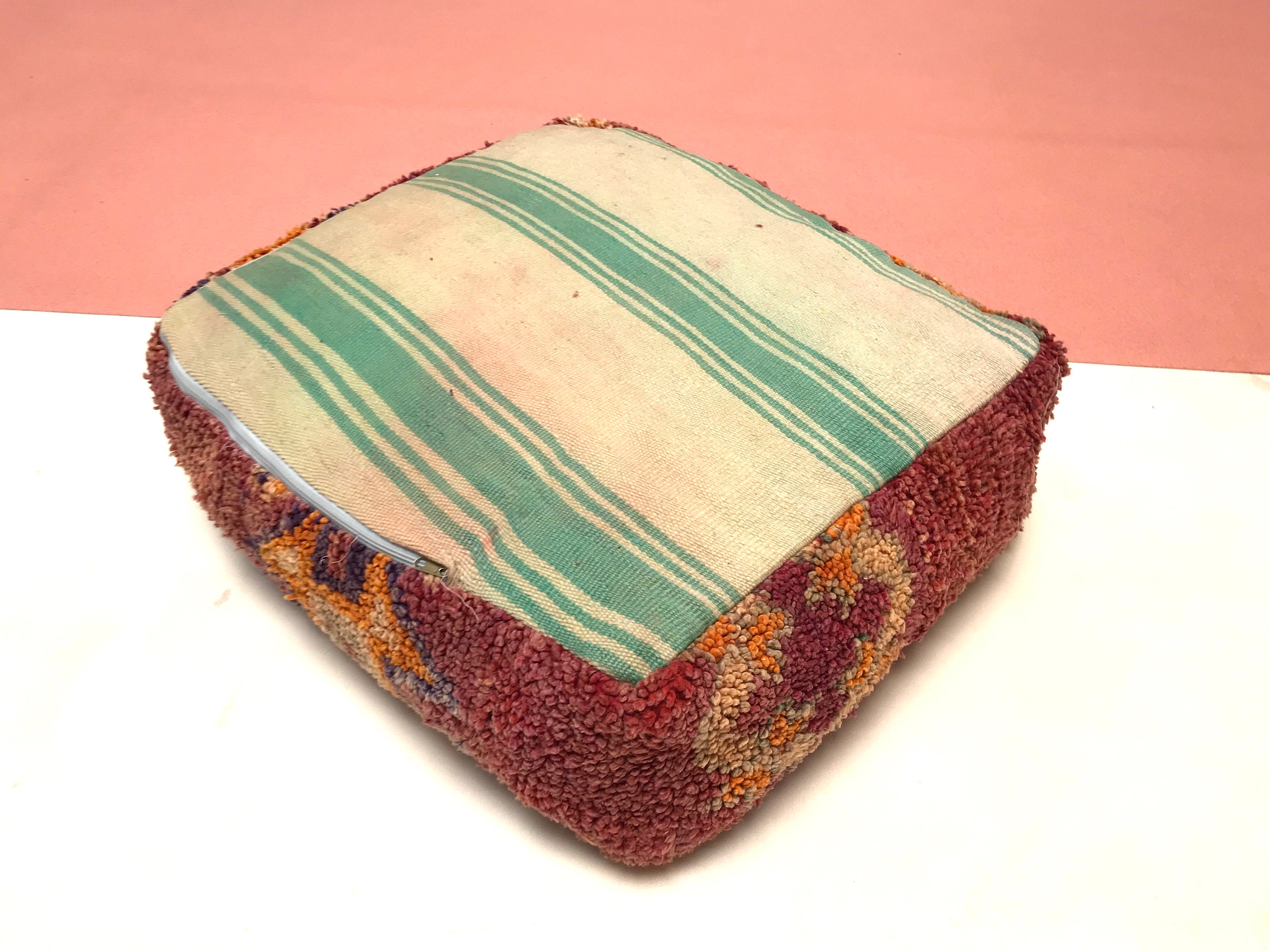 Berber Moroccan Land Pillow Handmade From Boujad Rug Square - Etsy