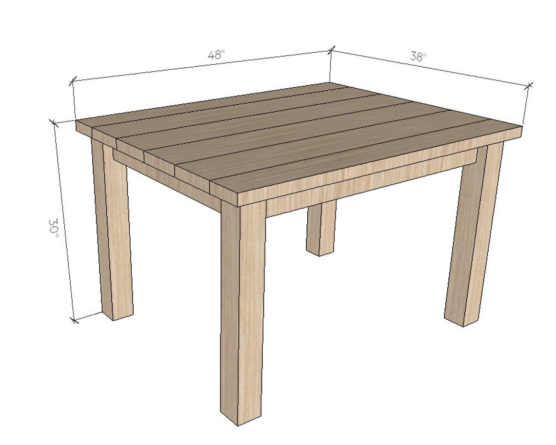 Modern Farmhouse Dining Table PDF Plans, DIY Furniture Plans, Make Your ...