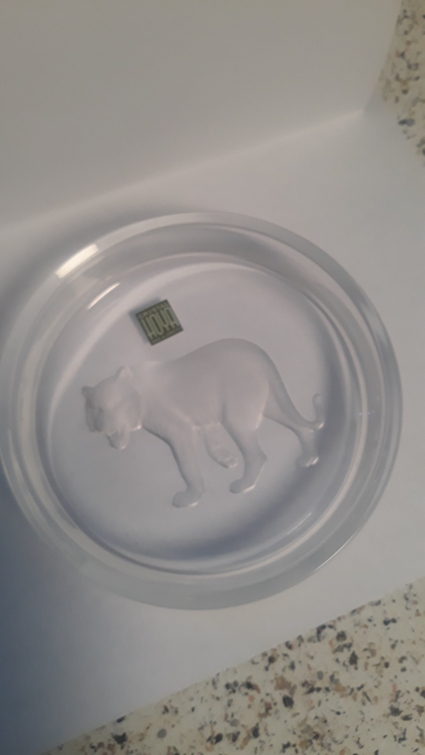 Hoya Crystal Etched Tiger Tray - Etsy