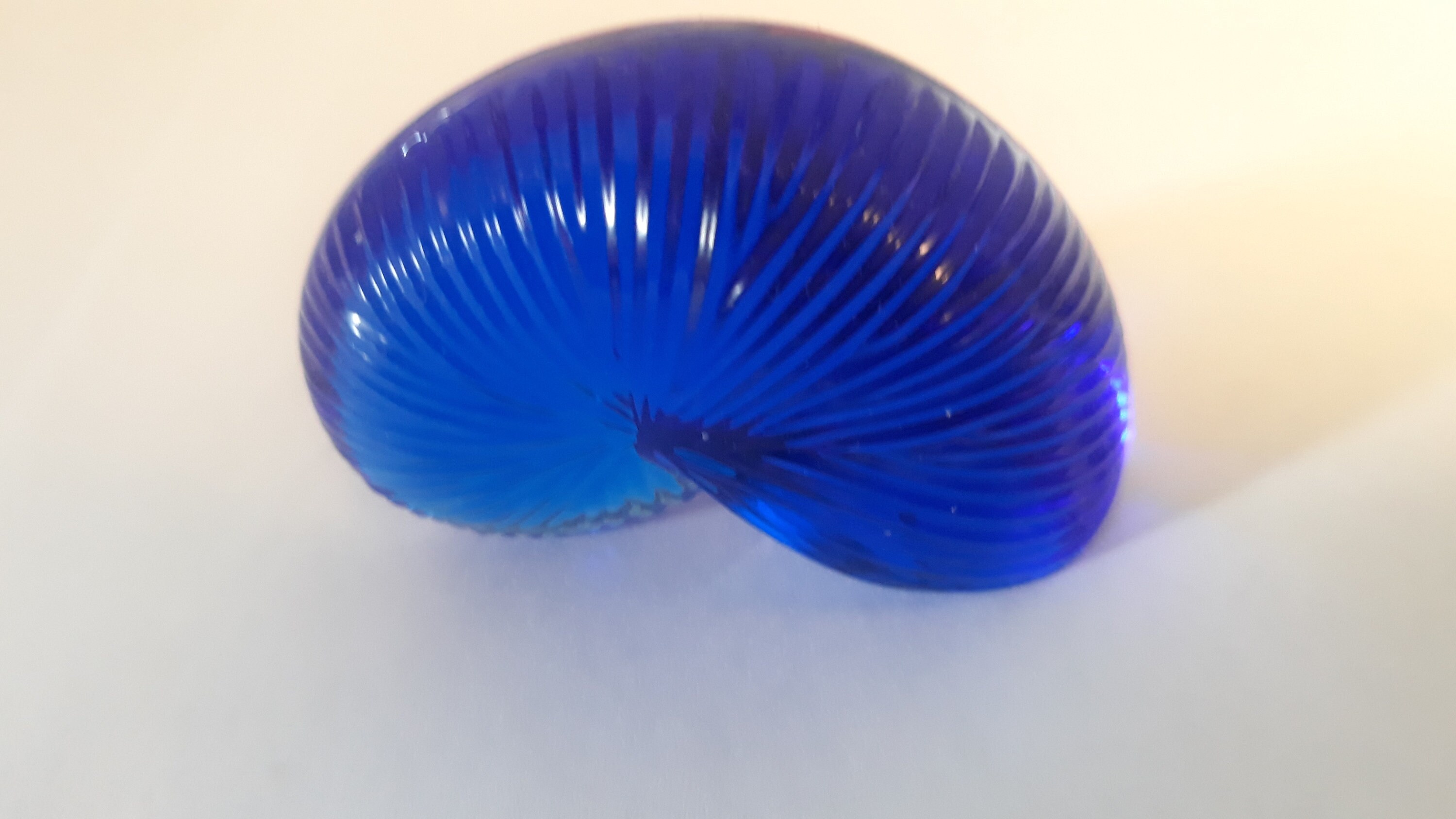 Baccarat Crystal Cobolt Blue Nautilus Sea Shell - Etsy