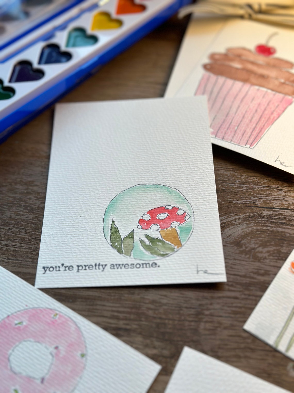 YOU PAINT Card Assortment 6cards and Paint - Etsy