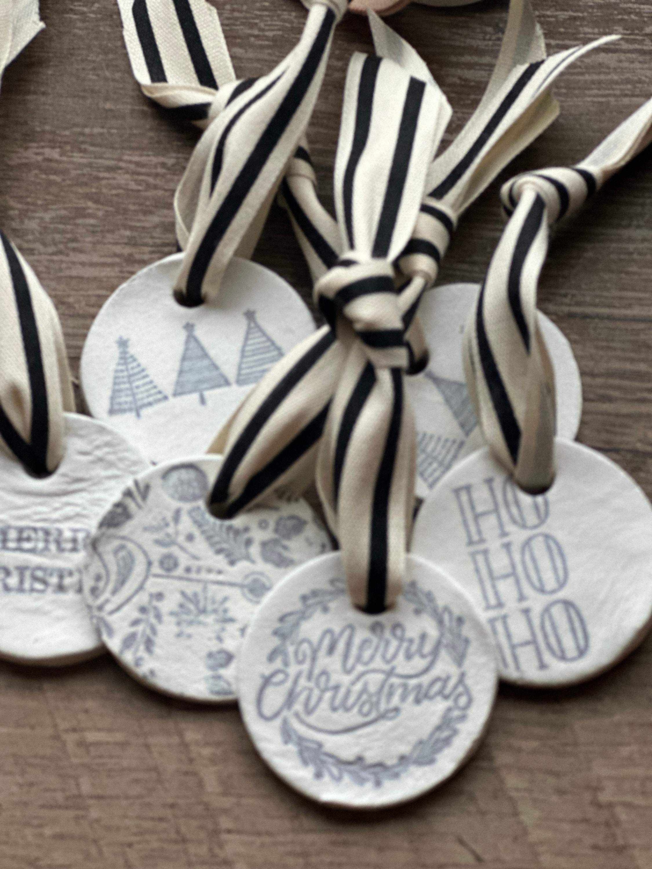 Holiday Clay Tags (set of 6) - Etsy