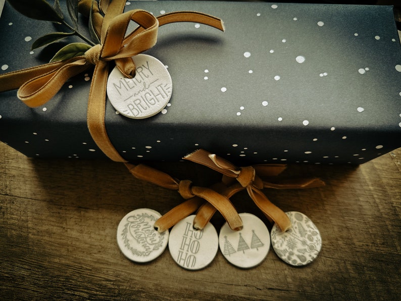 Holiday Clay Tags (set of 6) - Etsy