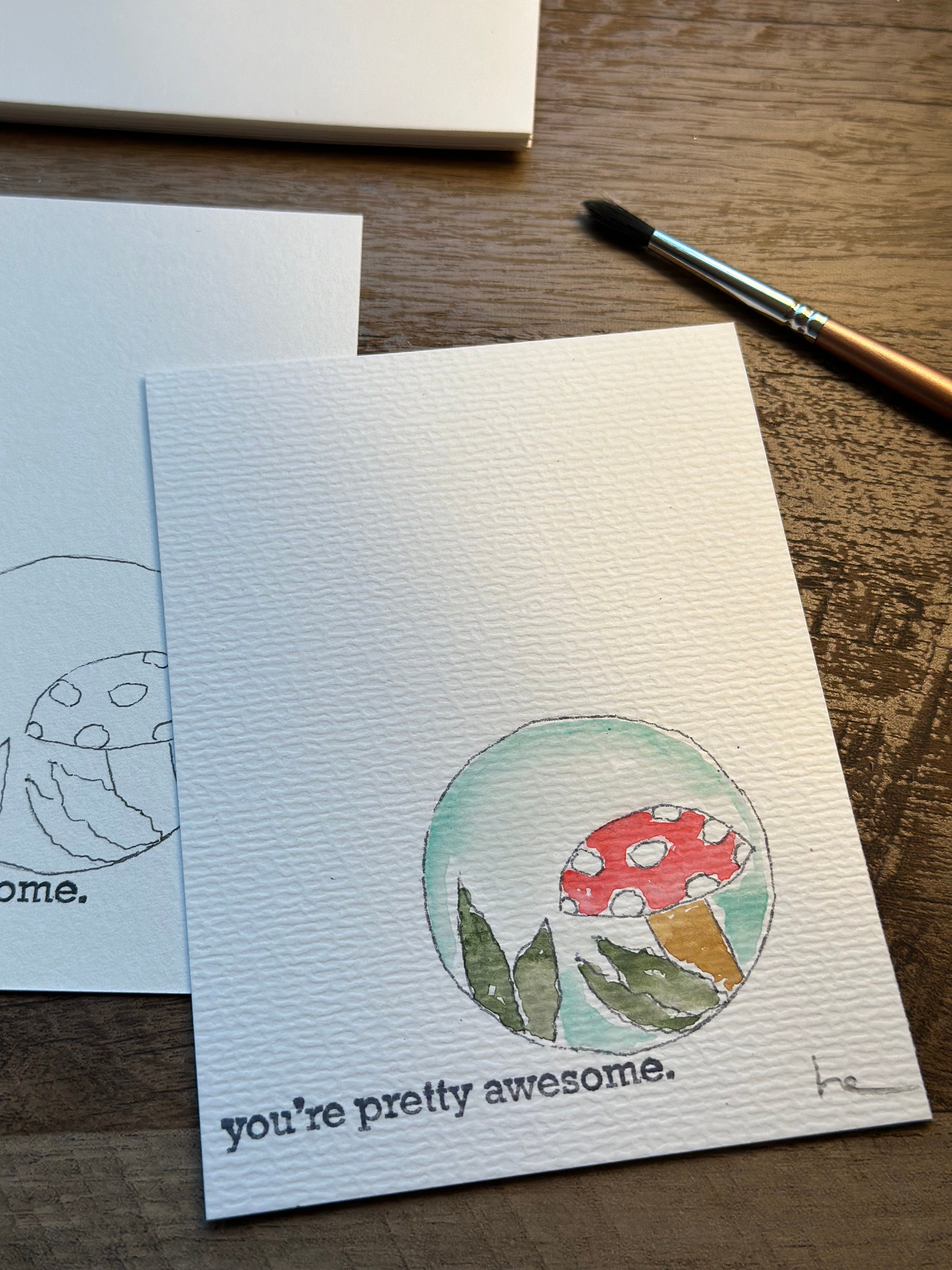 YOU PAINT Card Assortment 6cards and Paint - Etsy