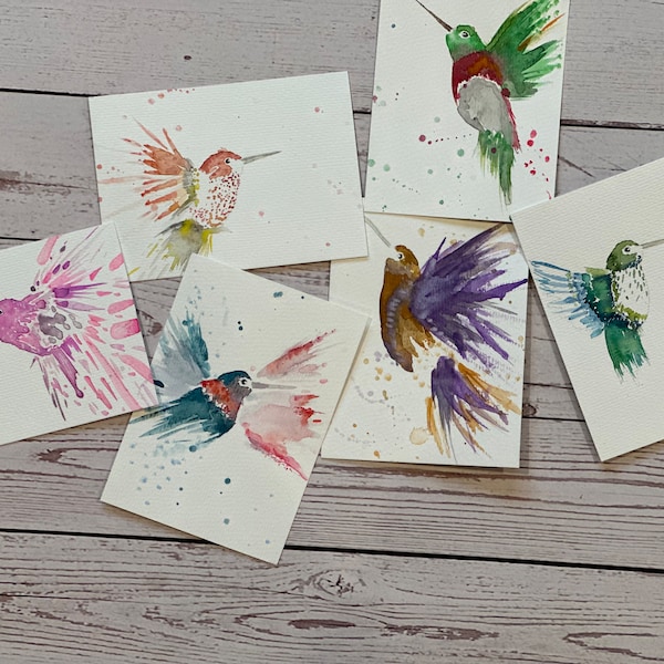 Hummingbird Card - Etsy