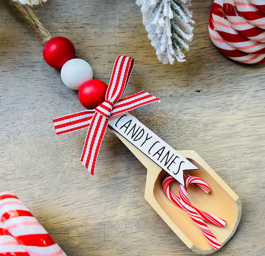 Mini Candy Cane Scoop for Canister, Christmas Decor, Candy Jar, Candy ...