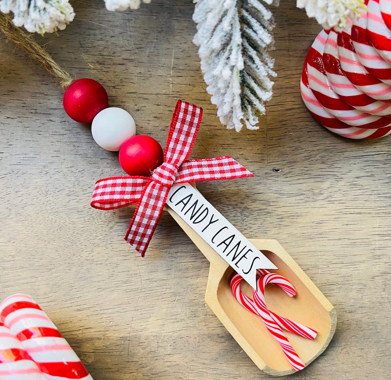 Mini Candy Cane Scoop for Canister, Christmas Decor, Candy Jar, Candy ...
