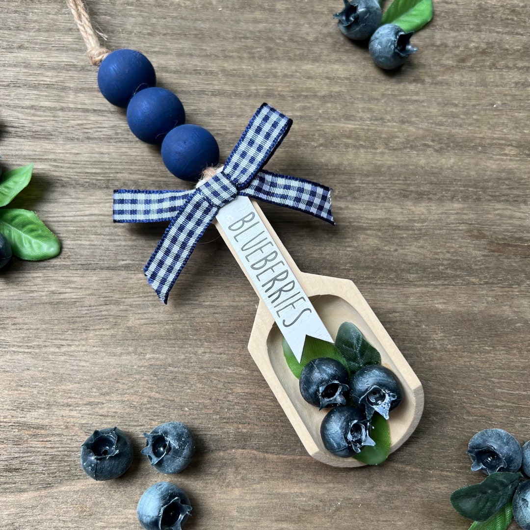Blueberry Decor, Blueberry Garland Scoop, Rae Dunn Tier Tray Decor ...