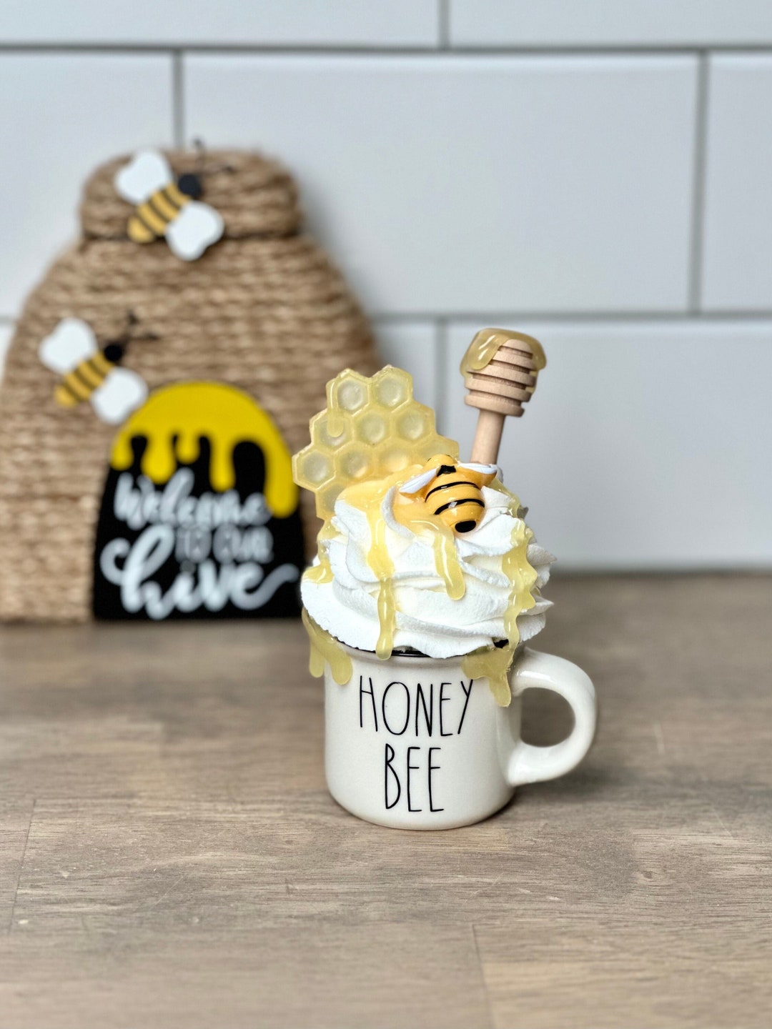 Fake Honey Bee Drink, Honey Bee Mini Mug, Bee Drink, Faux Honey Mug ...