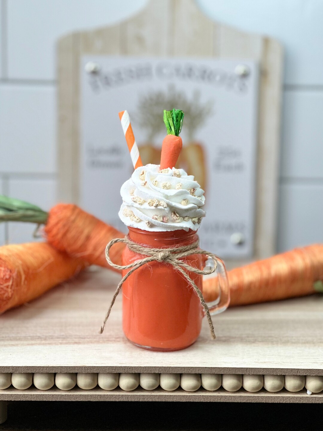Carrot Mini Mug, Carrot Drink, Easter Carrot Decor, Carrot Smoothie ...