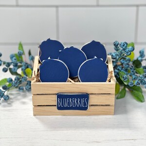 Blueberry Decor, Blueberry Tier Tray Decor, Wooden Blueberry, Farm ...