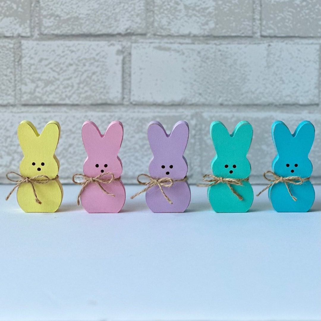 Faux Mini Peeps, Easter Peeps, Peeps for Easter, Wooden Peeps, Easter ...