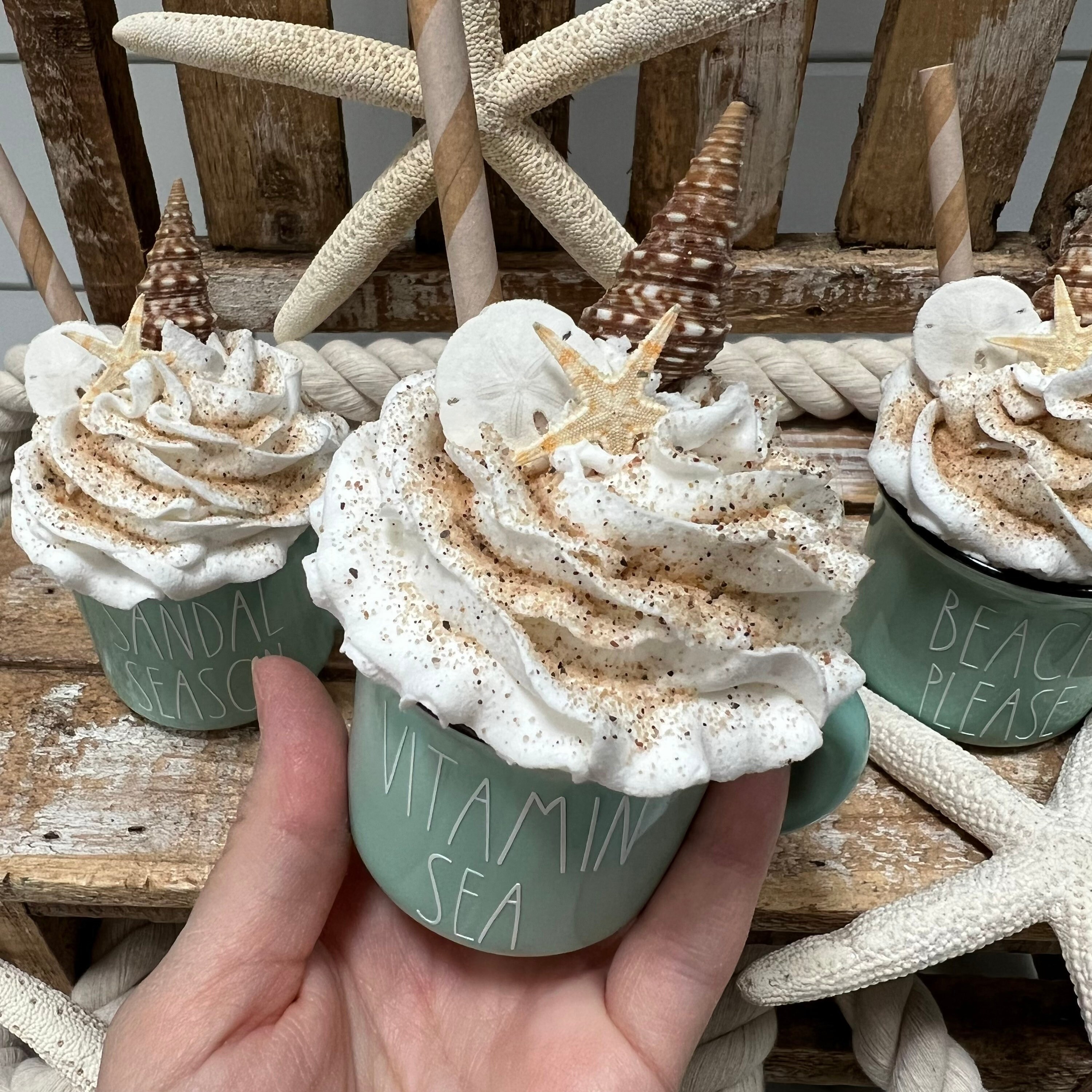 Beach Theme Faux Mini Mug Beach Mug Summer Theme Coastal - Etsy