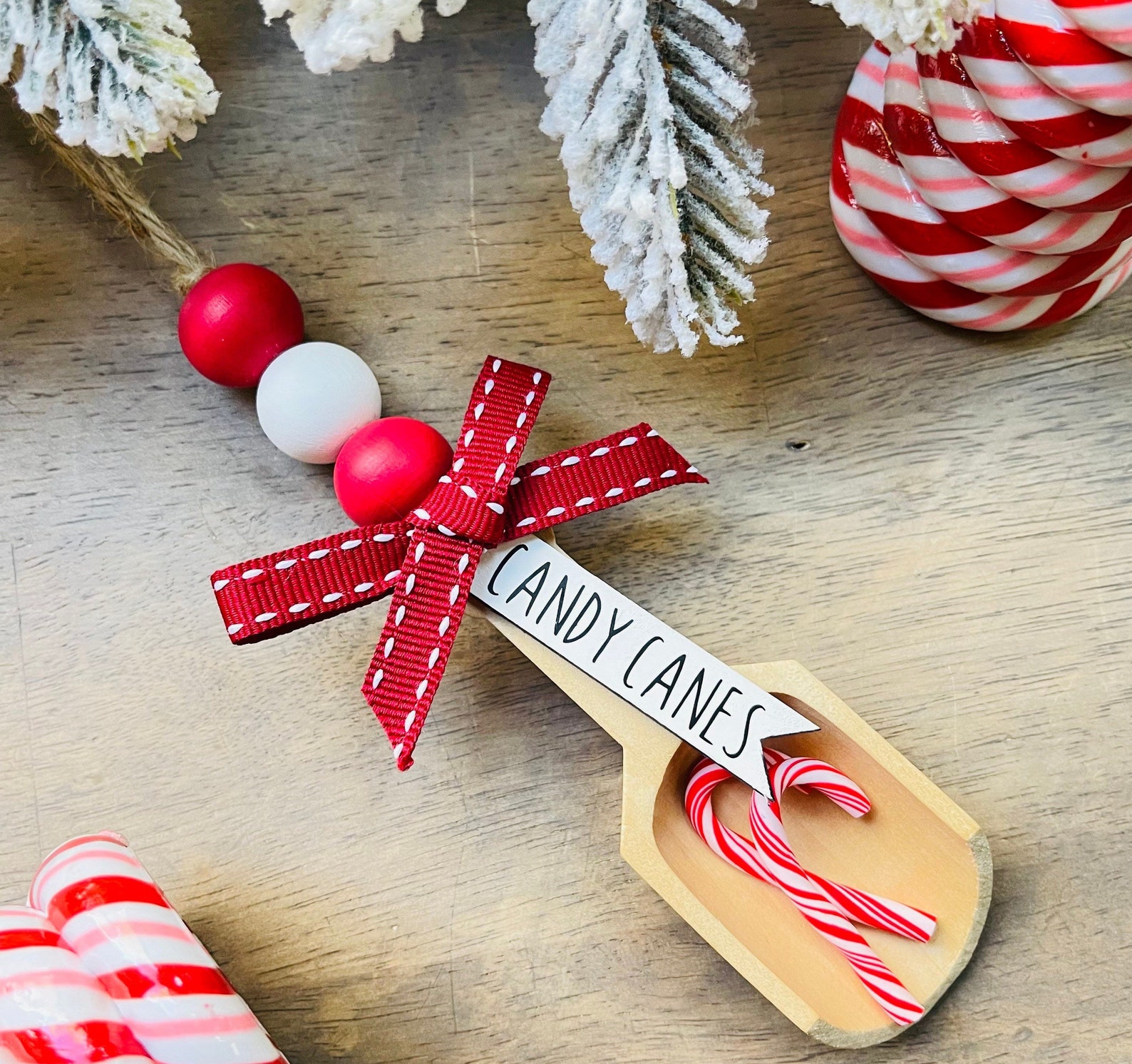 Mini Candy Cane Scoop for Canister, Christmas Decor, Candy Jar, Candy ...