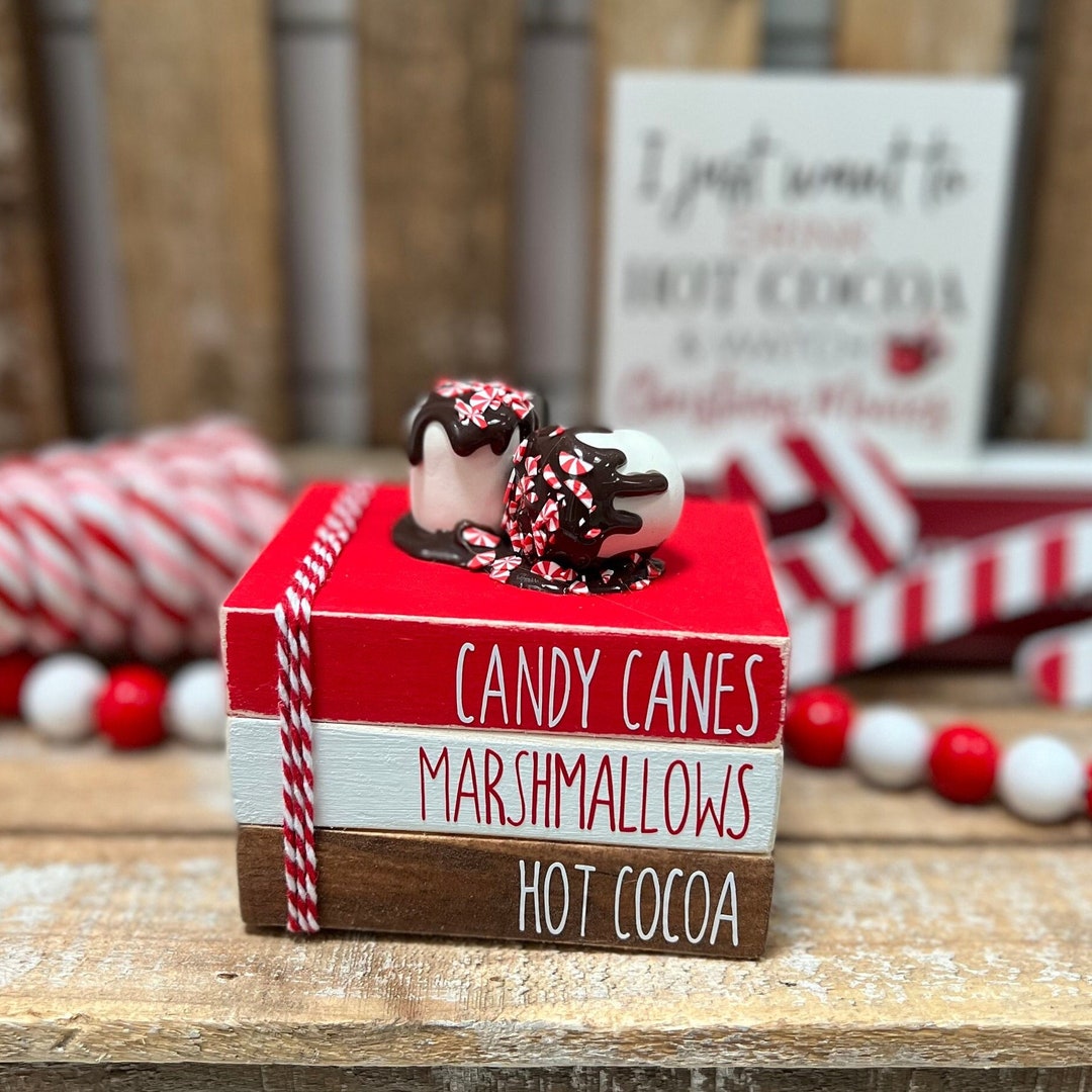 Hot Cocoa Book Stack, Candy Canes, Marshmallows, Hot Cocoa Bar ...
