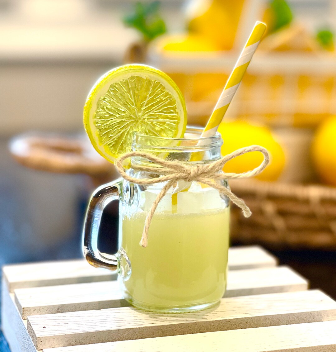 Fake Lemonade, Lemon Decor, Lemon Theme Tiered Tray Decor, Refresh ...