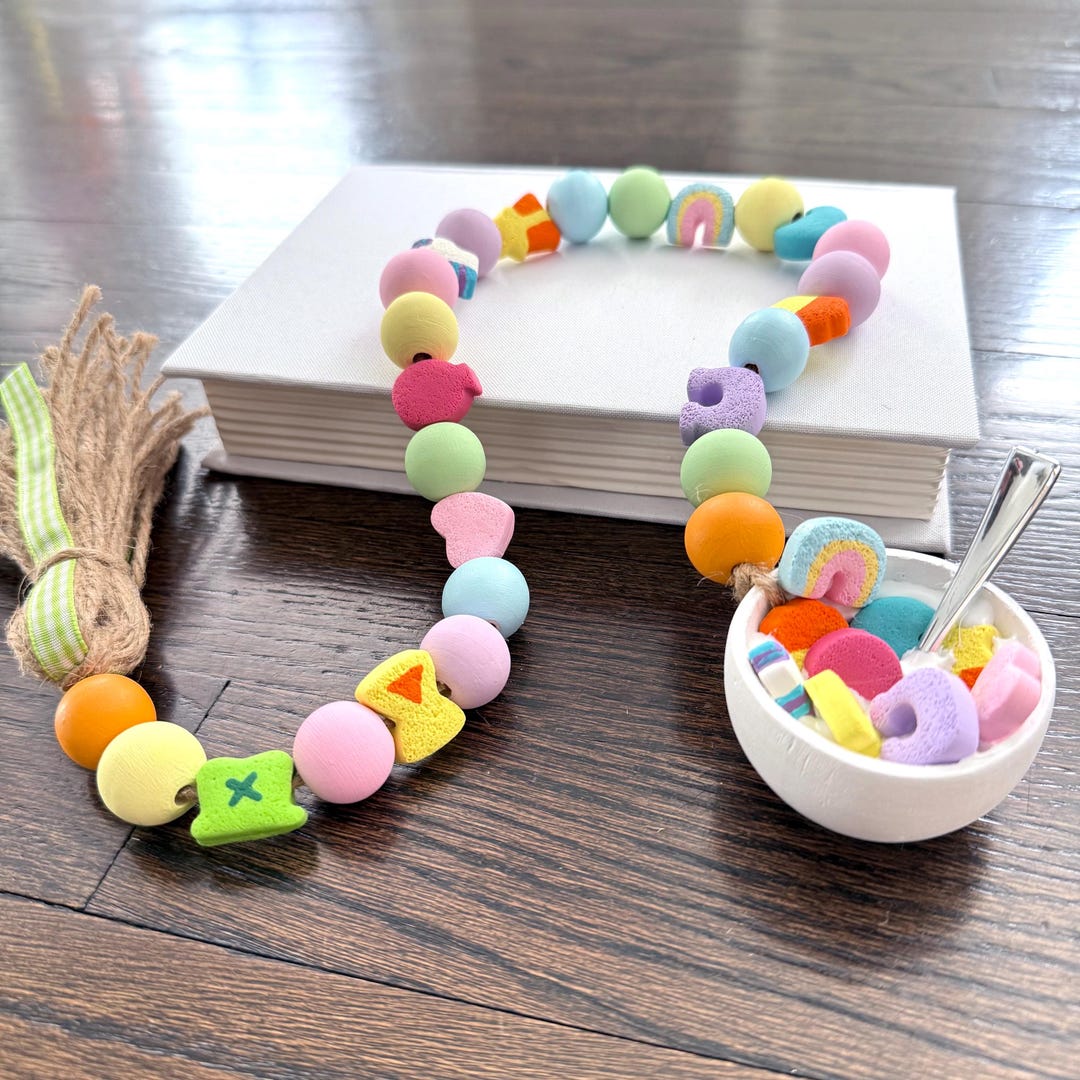 Lucky Charms Bead Garland, Marshmallow Garland, Lucky Charms Bowl of ...