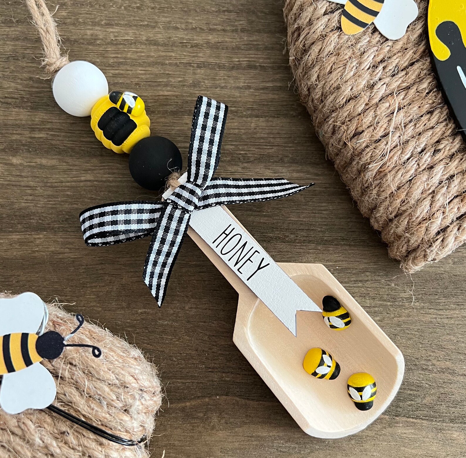 Bee Decor Honey Bee Decor Bee Scoop for Rae Dunn Canister - Etsy
