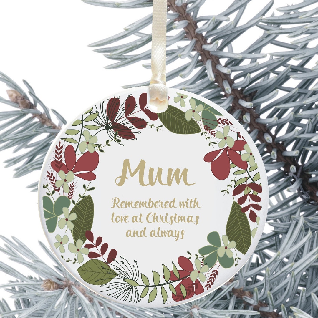 In Loving Memory Christmas Tree Decoration Personalised Remembrance ...