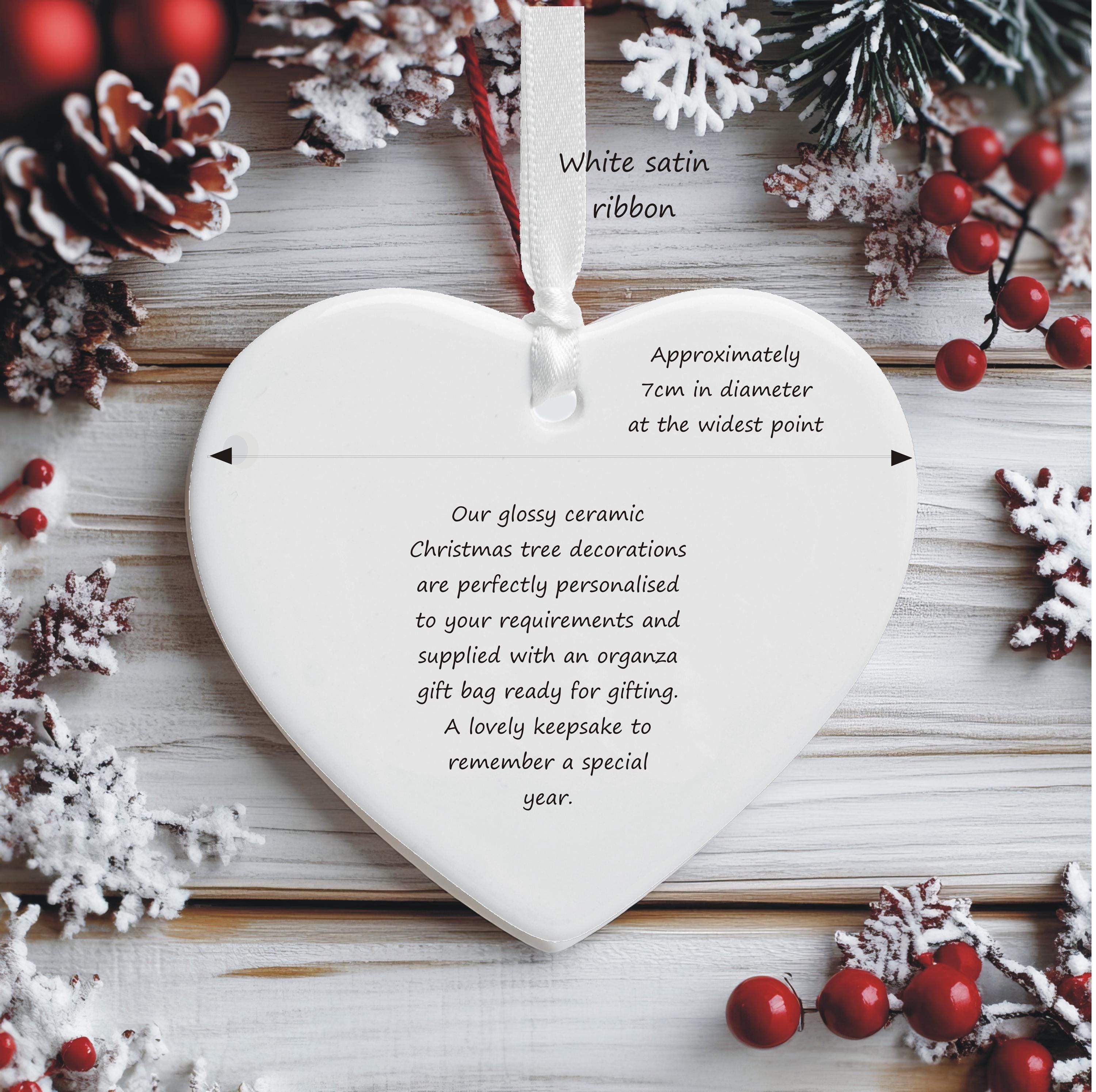 First Christmas as My Grandma Tree Decoration - Personalised Ceramic ...