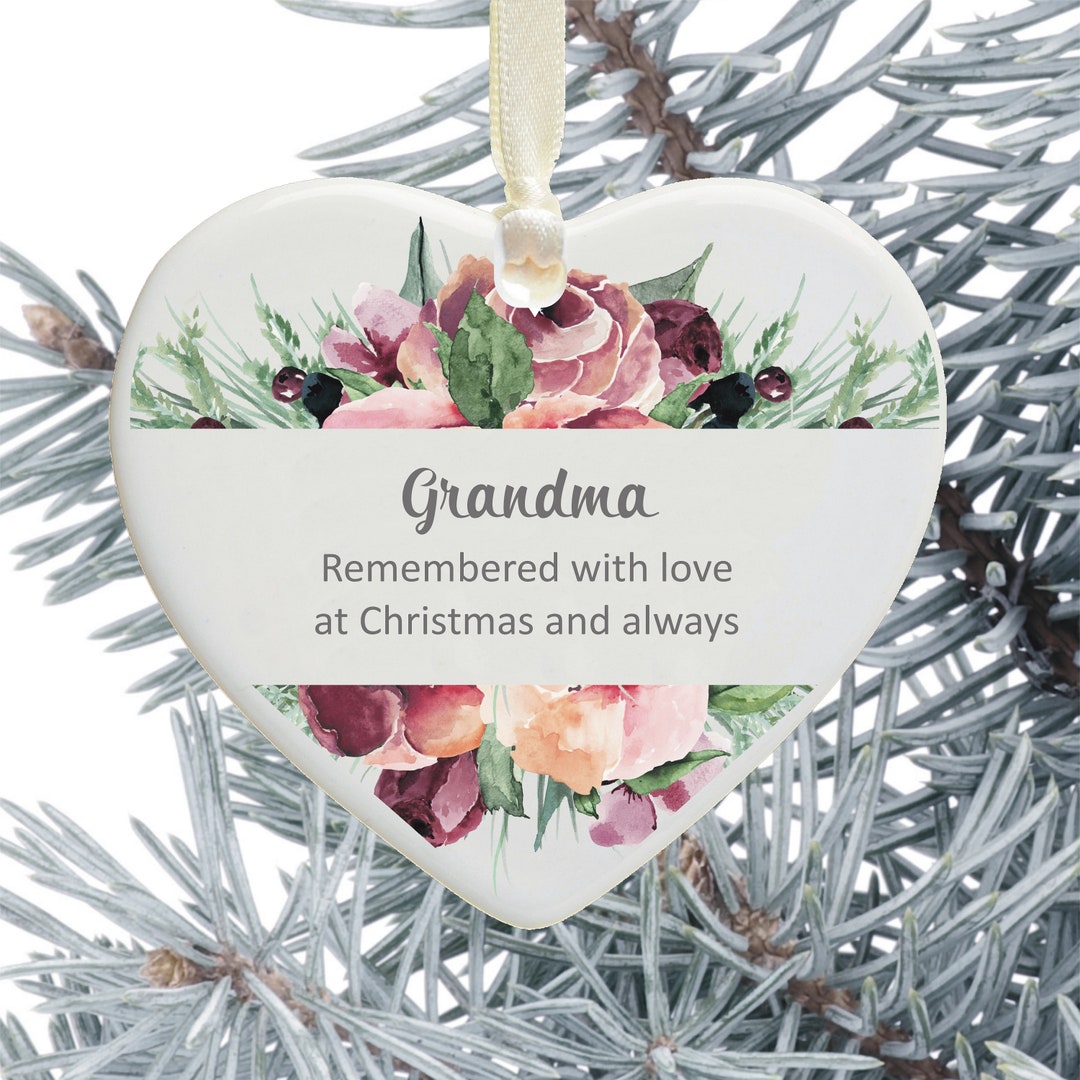 In Loving Memory Christmas Tree Heart Decoration - Etsy