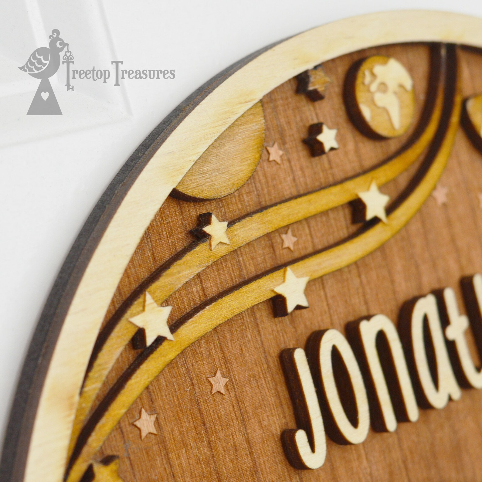 Personalised Space Rocket Wooden Name Door Plaque, Space Theme ...