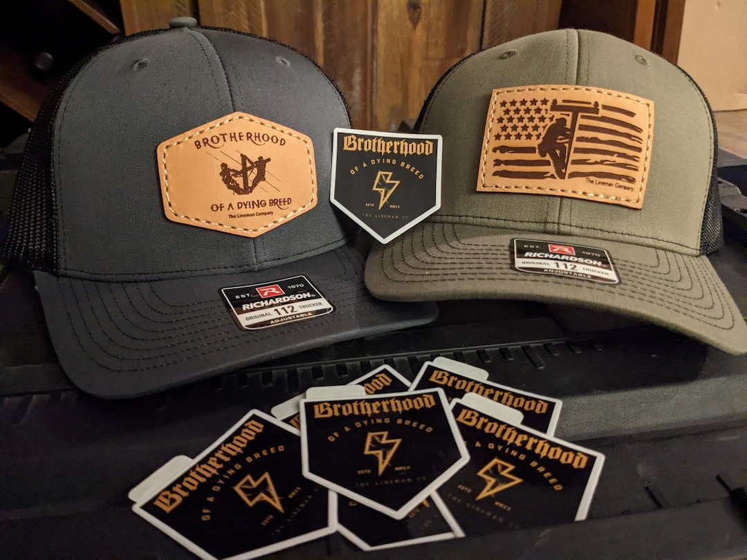 Lineman Leather Patch Hat | Lineman Sticker | Lineman Gift | Journeyman ...
