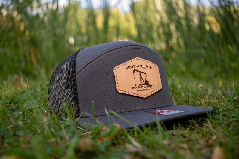 Oilfield Worker Oil Rig Leather Patch Hat Oilfield Gift - Etsy