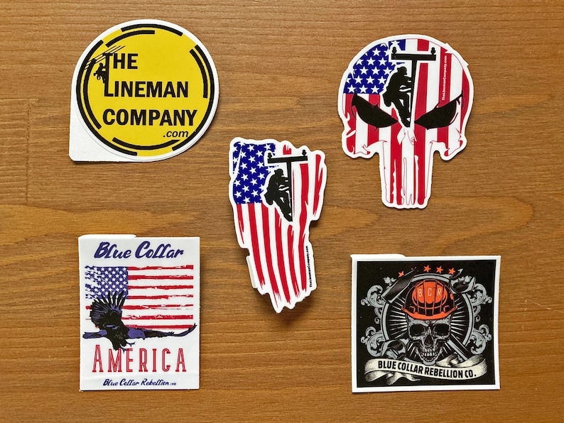 Lineman American Flag Sticker Bundle Lineman Sticker Lineman | Etsy