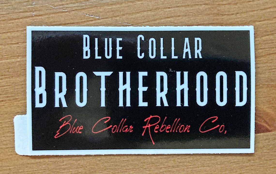 Blue Collar Brotherhood Patch Lineman Sticker Blue Collar | Etsy