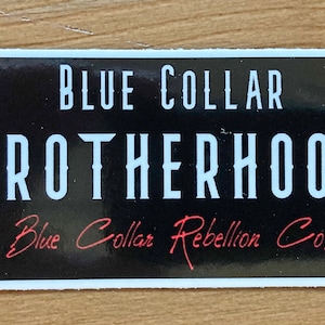 Blue Collar Brotherhood Patch, Lineman Sticker, Blue Collar Sticker ...