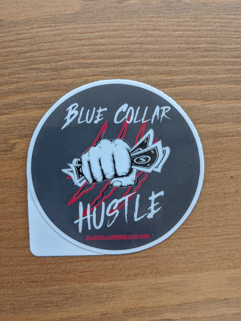 Blue Collar Hustle Blue Collar Sticker Lineman Sticker - Etsy