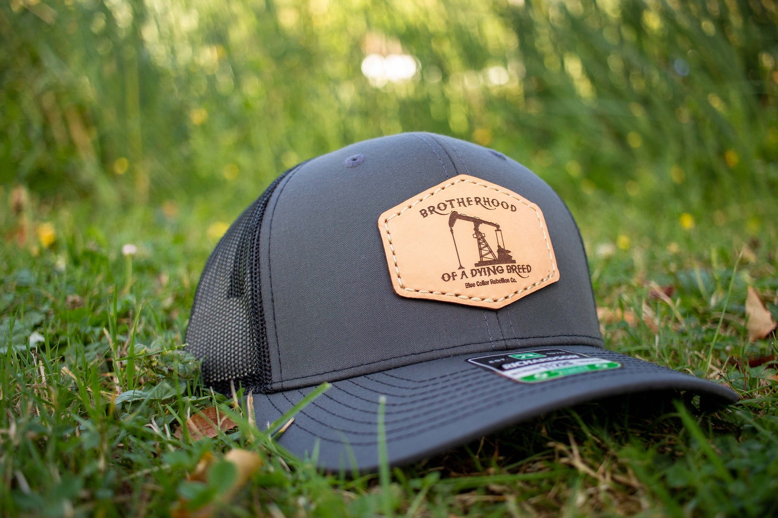 Oilfield Worker Oil Rig Leather Patch Hat Oilfield Gift - Etsy