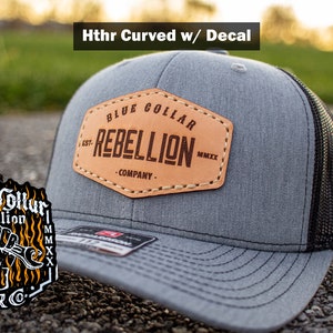 Blue Collar Rebellion, Leather Patch Hat, Welder, Pipeline, Welder Hat, Pipeline Hat, Iron ...