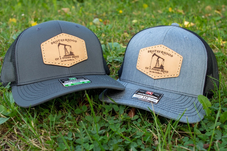 Oilfield Worker Oil Rig Leather Patch Hat Oilfield Gift - Etsy